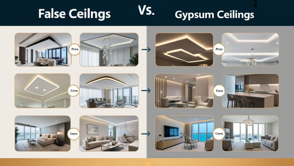 False Ceiling vs. Gypsum Ceiling: What’s Best for Your Dubai Property ...